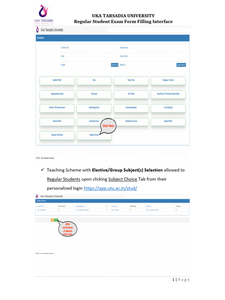 UKA Tarsadia University Exam Form Guide | PDF | Software