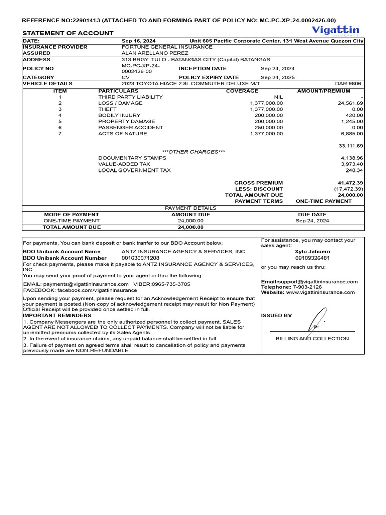 Alan Arellano Perez Soa | PDF | Insurance | Financial Services
