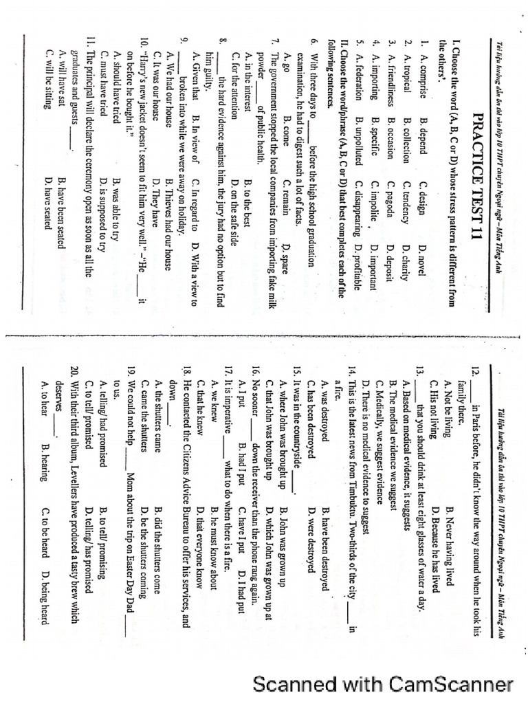 Practice Test R11 | PDF