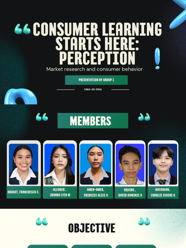Consumer Learning: Perception Insights | PDF | Perception | Learning