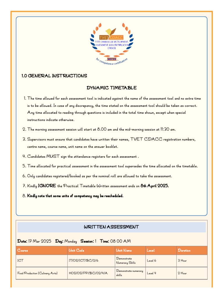 Cdacc March 2025 Theort Assessment TT | PDF