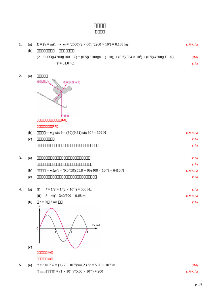 DSE Mock Paper 2024 - Marking Scheme 1B (Chi) | PDF