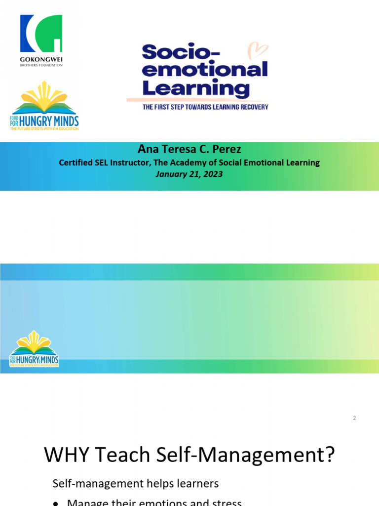 STEM Collab - SEL - Self-Management by Teacher Ana Perez | PDF