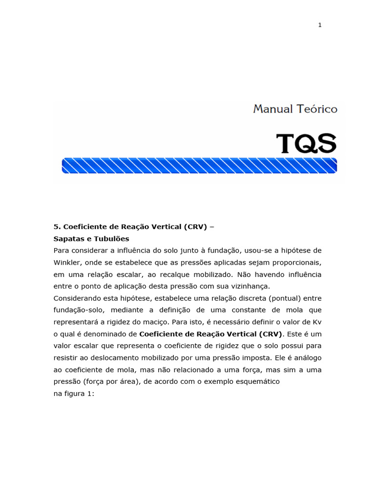 Coeficientes de Mola SISEs TQS | PDF | Solo | Estresse (Mecânica)