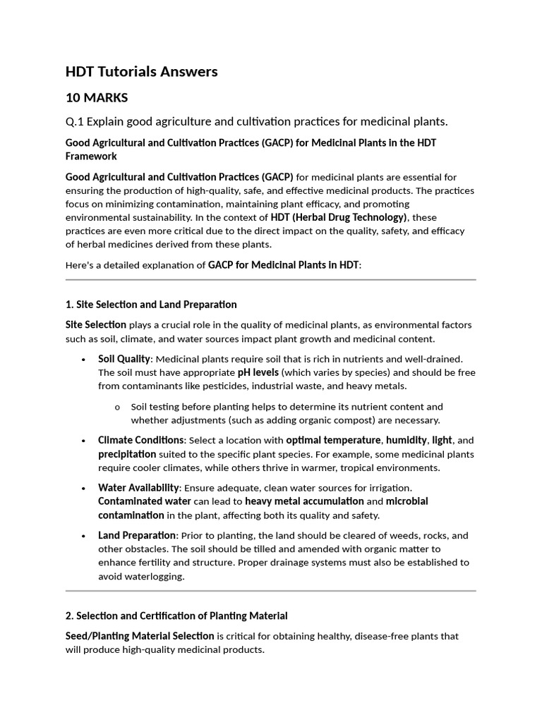 HDT Tutorials Answers | PDF | Ayurveda | Dietary Supplements