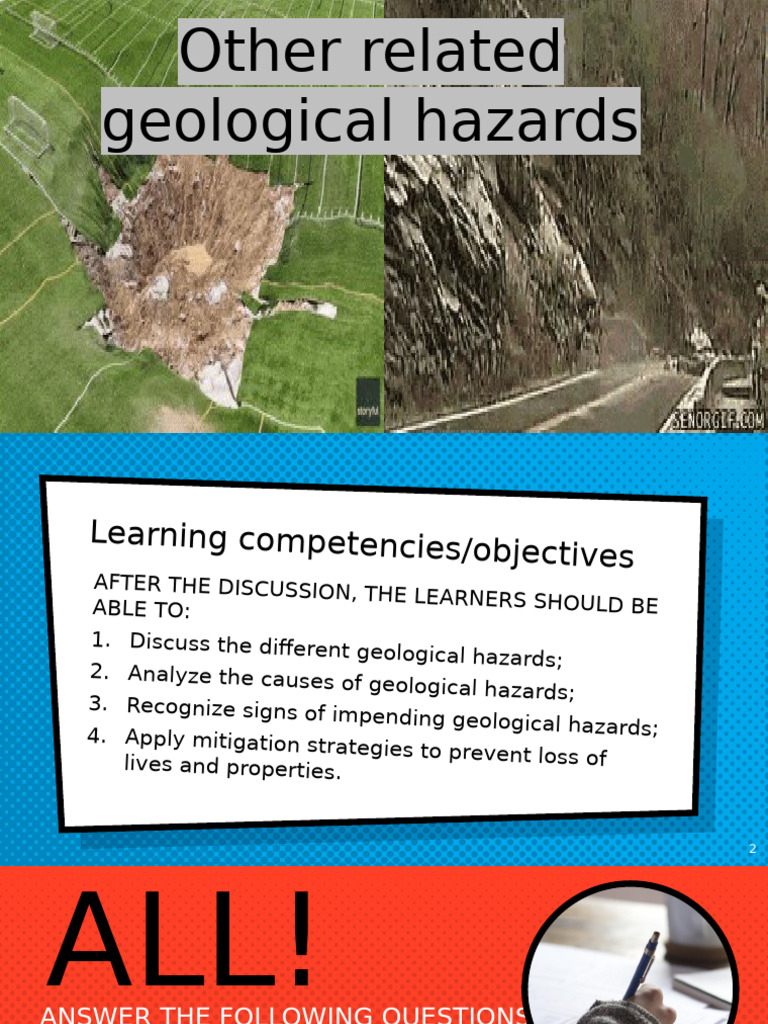 l6 Other Related Geological Hazards | PDF | Landslide | Sinkhole