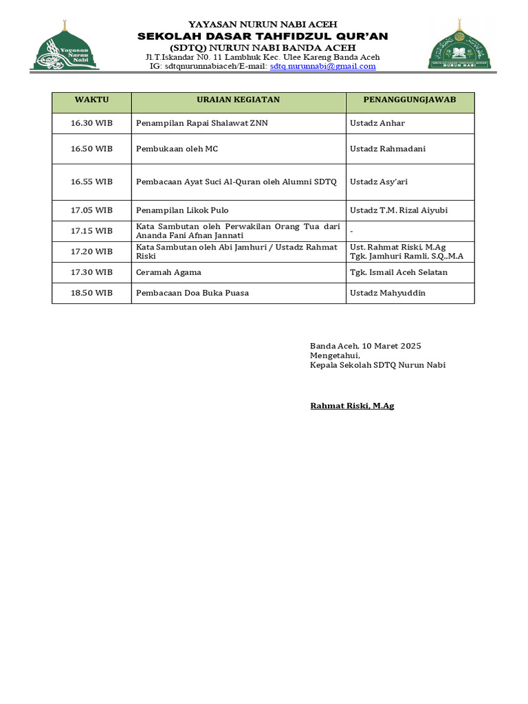 Rundown Bukber 2025 | PDF