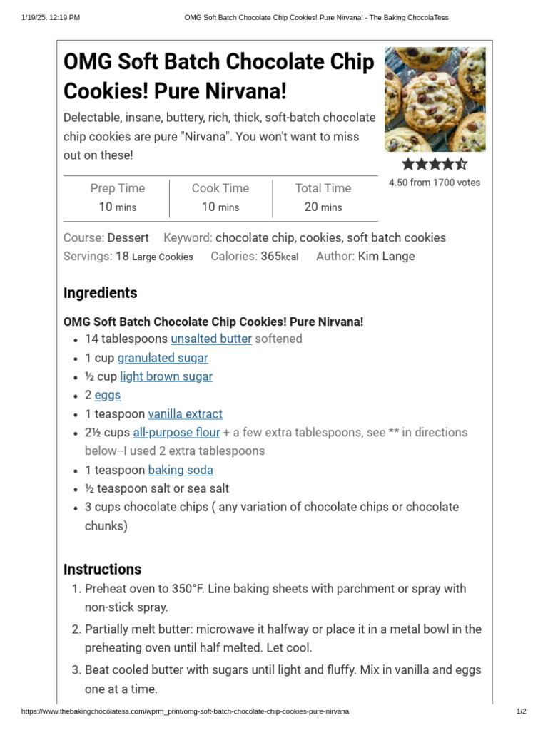 OMG Soft Batch Chocolate Chip Cookies! Pure Nirvana! - The Baking ...