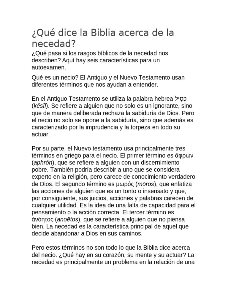 LA NECEDAD | PDF | Sabiduría | Ateísmo
