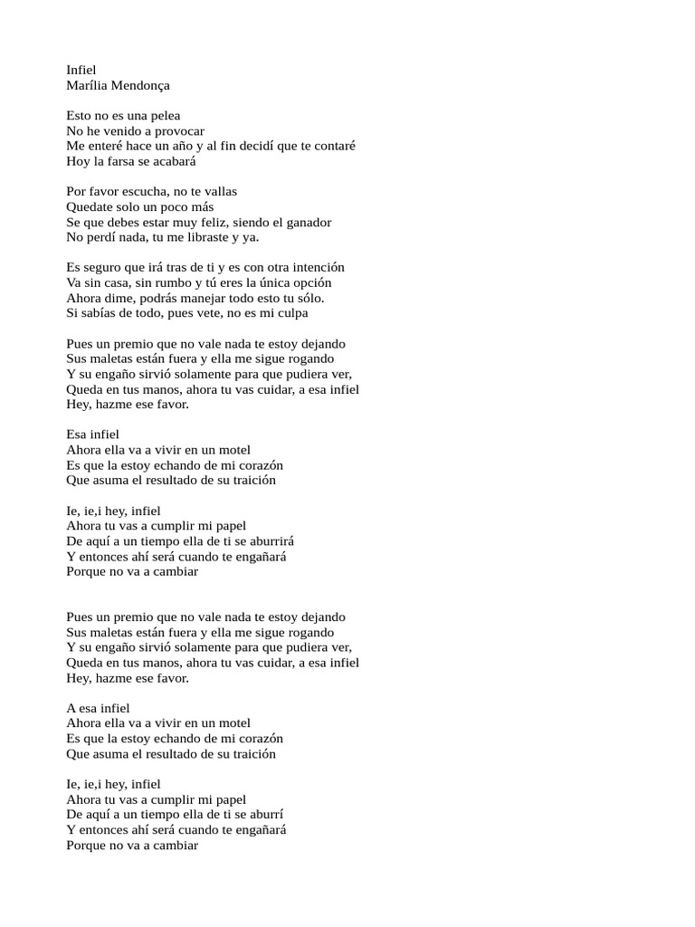 Ltra Infiel Español | PDF