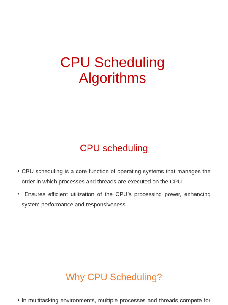 CPU Scheduling Algorithms | PDF | Scheduling (Computing) | System Software