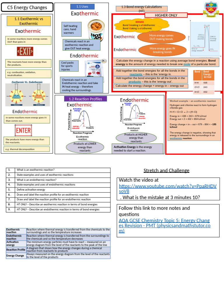 C5-part-1-Energy-Changes.265115096 | PDF | Chemical Reactions ...