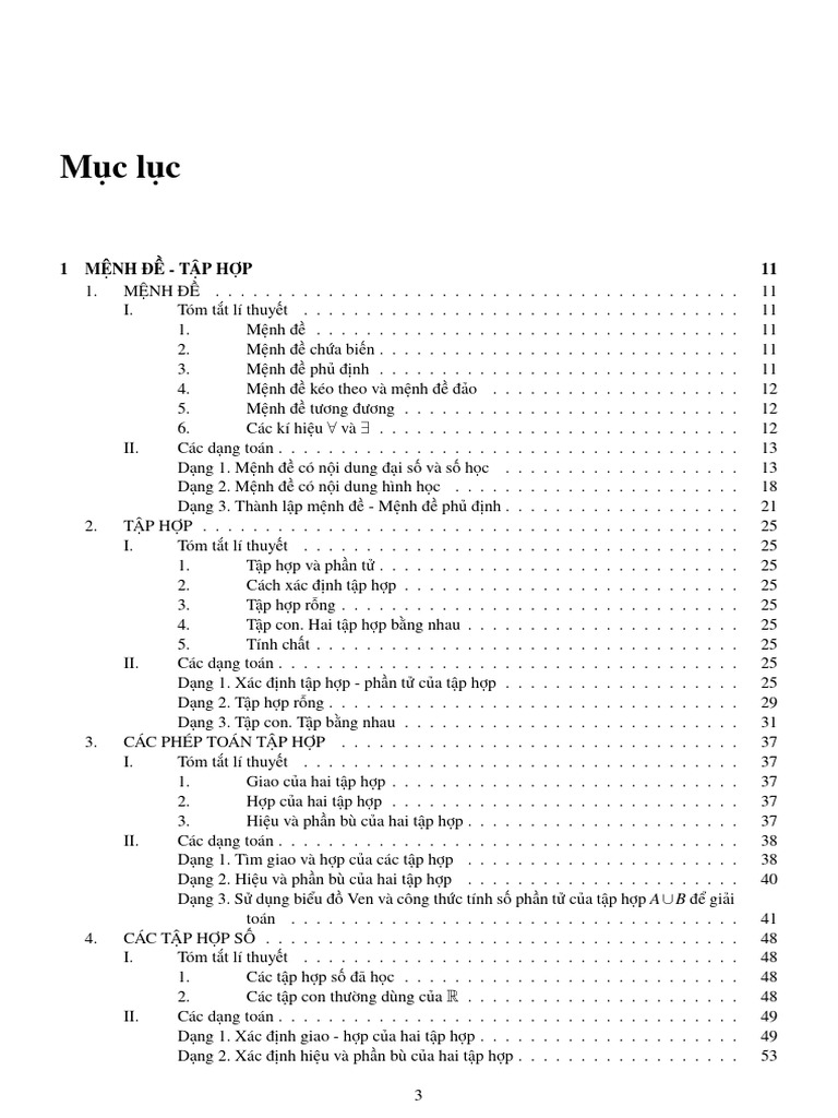 Tom Tat Ly Thuyet Cac Dang Toan Va Bai Tap Toan 10 Tap 1 Dai So 10 | PDF