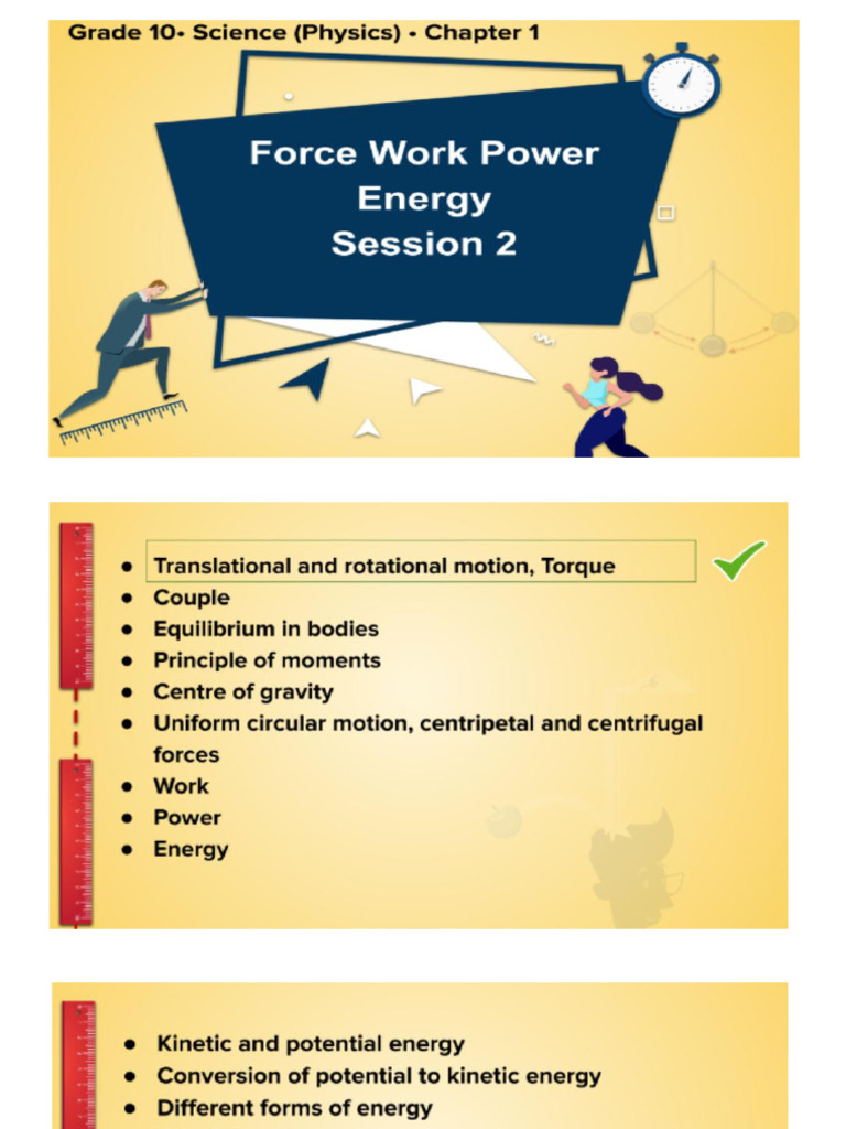Force, Work, Power and Energy 2 | PDF