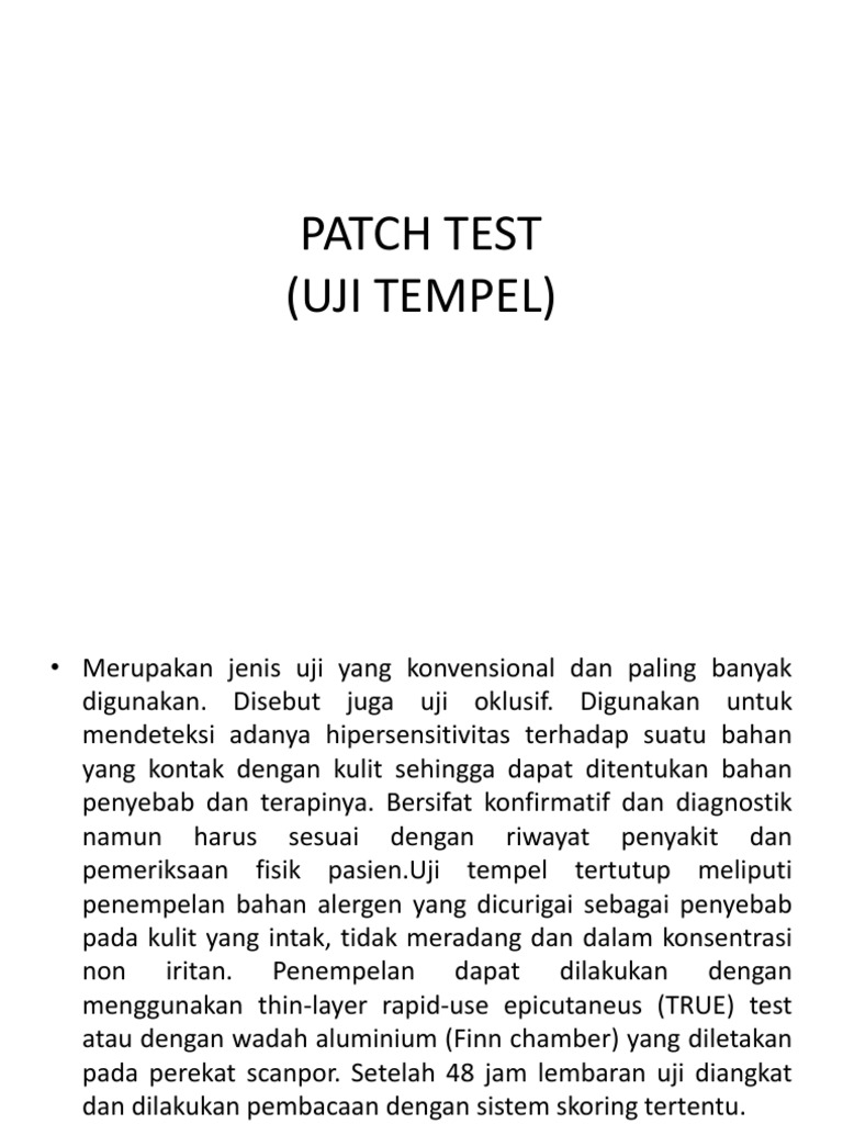 Patch Test | PDF