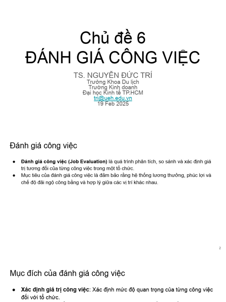 Slide - C6 ĐÁNH GIÁ CÔNG VIỆC | PDF