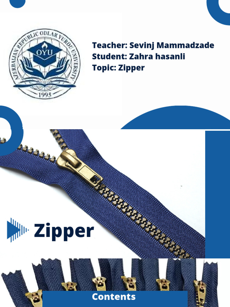 Zipper Types and History Overview | PDF