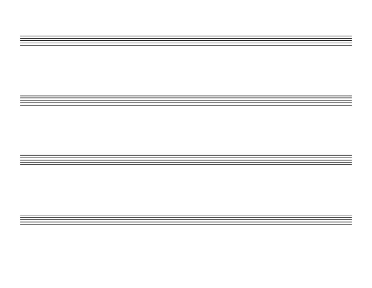 8 Small Staff Blank Music Paper Landscape | PDF