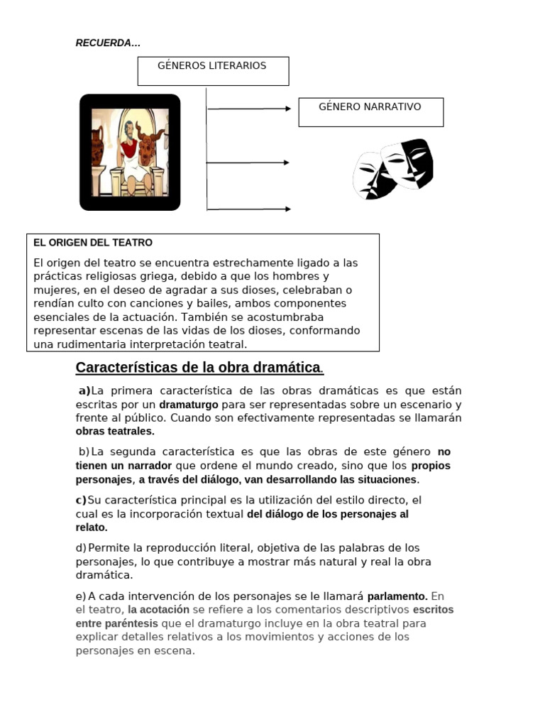 GUIA GENERO DRAMATICO | PDF | Teatro