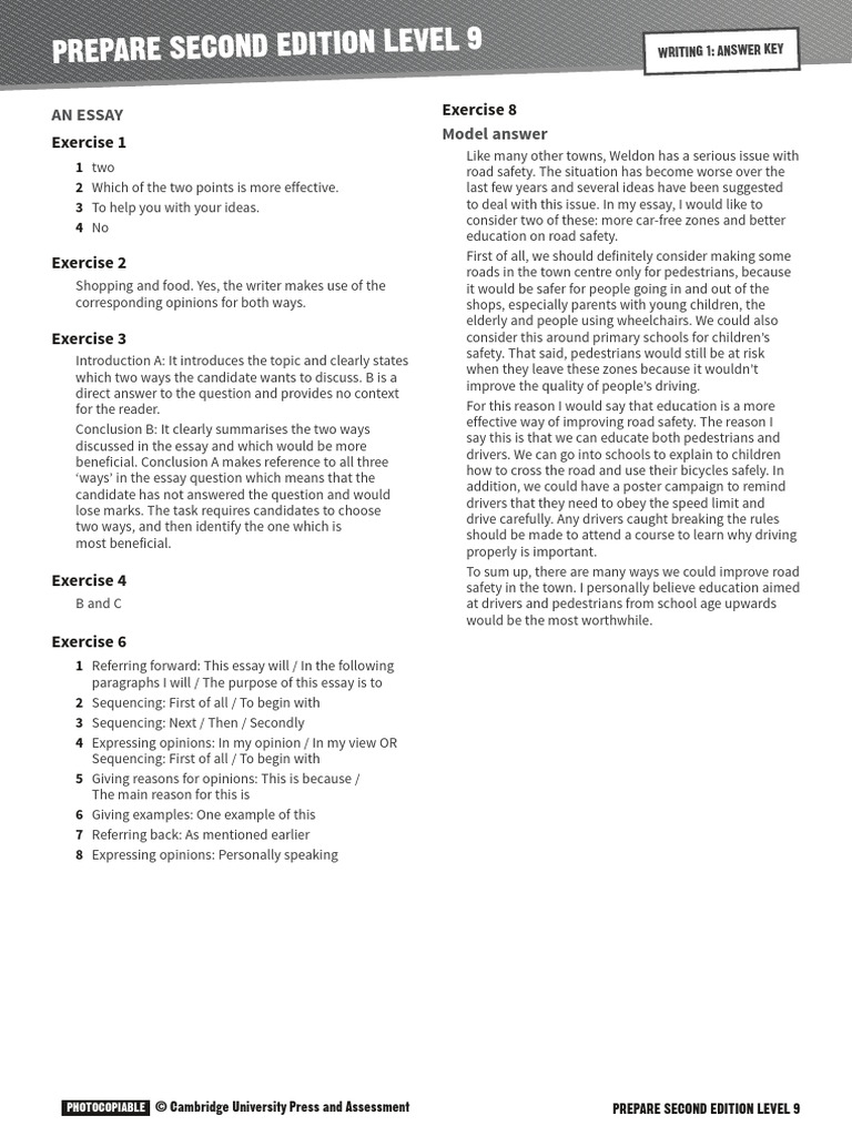 Level 9 Essay Writing Guide | PDF | Road Traffic Safety | Essays