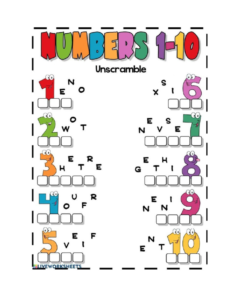 numeros 1-10 | PDF