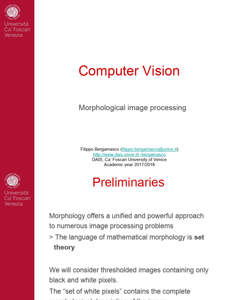 6 Morphological Image Processing | PDF | Computer Graphics | Graphics