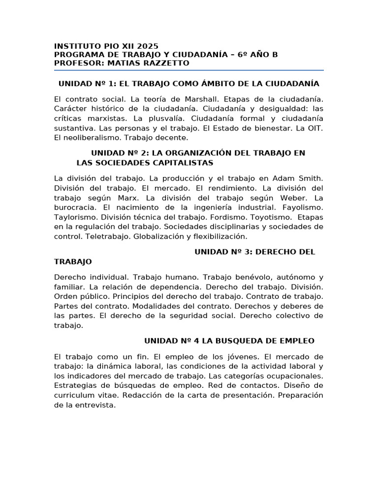 Programa de Tyc 6B 2025 | PDF