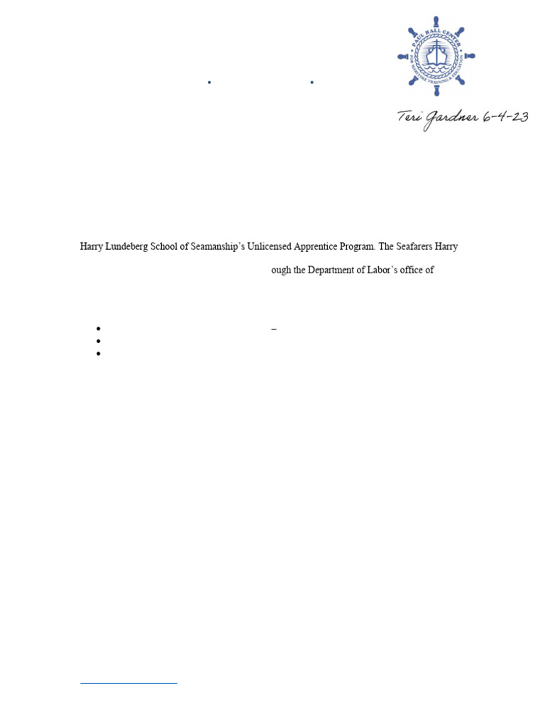 039+Seafarers+Harry+Lundeburg+School+of+Seamanship+Reciprocal+request ...