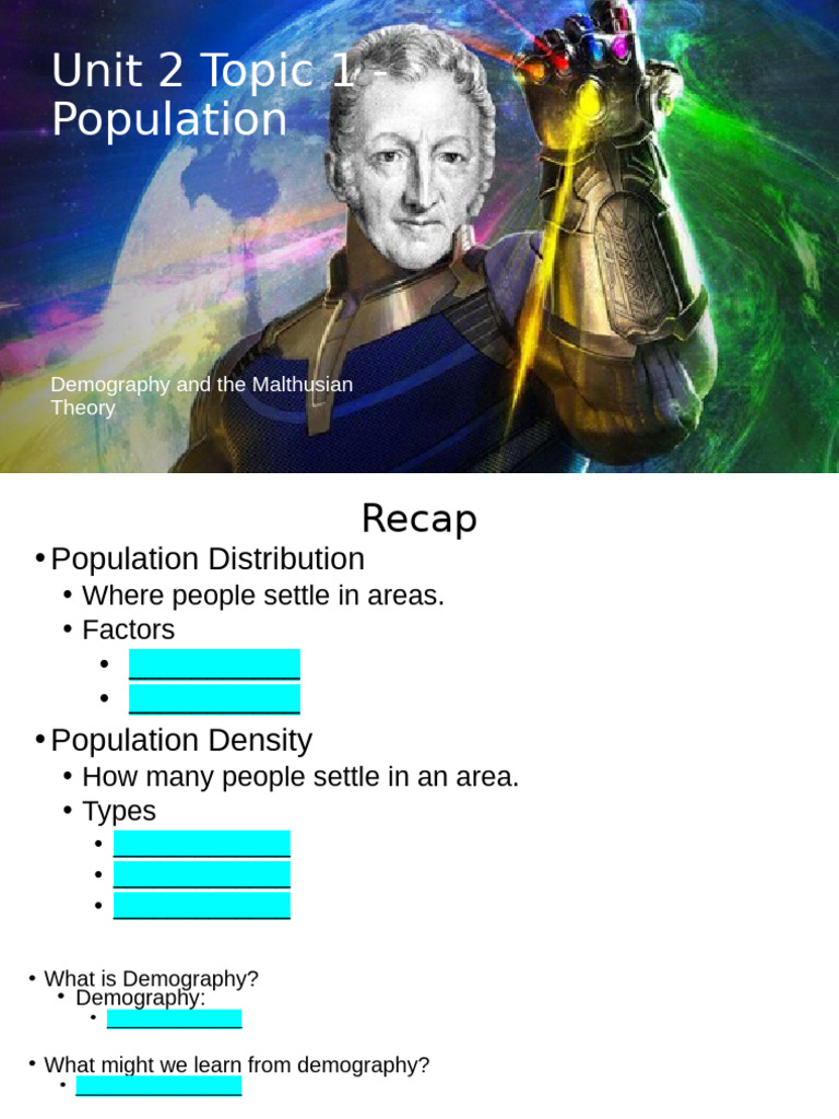 CIARA PRIMEAUX - Student Unit 2 Topic 1 - Malthusian Theory | PDF