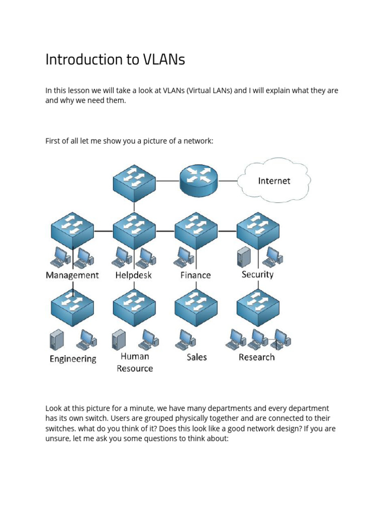 Mastering VLANs Section 1 Introduction of ? ? 1739339522 | PDF | Computer Network | Network Switch