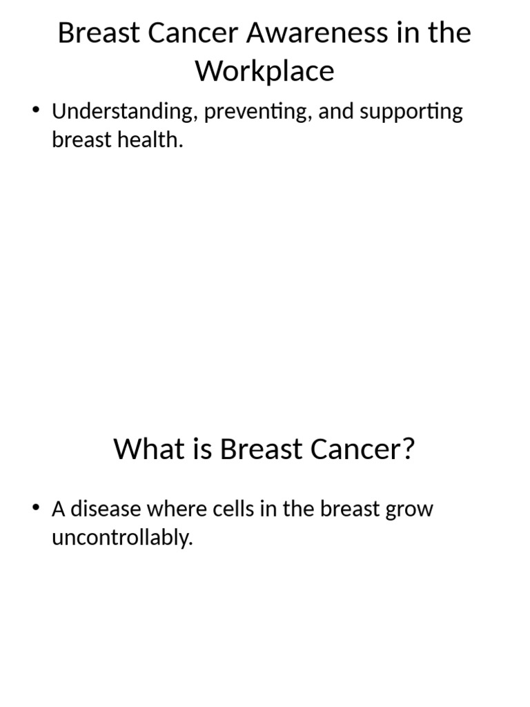 Workplace Breast Cancer Awareness Guide | PDF | Breast Cancer | Cancer