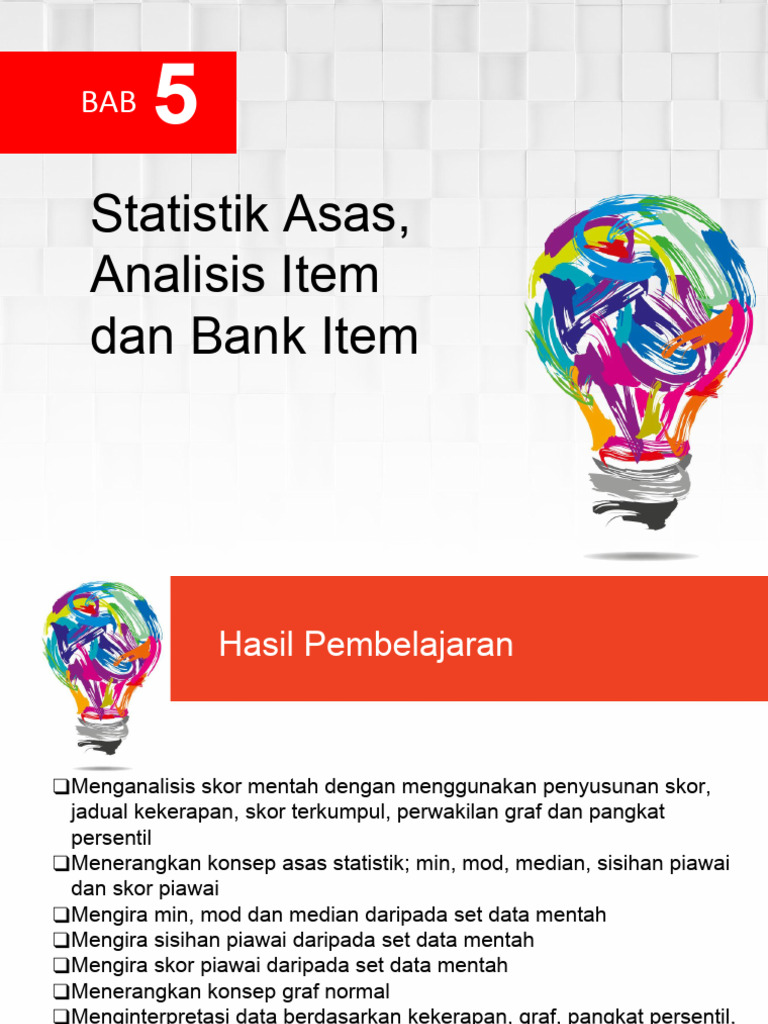 Statistik Asas, Analisis Item Dan Bank Item | PDF