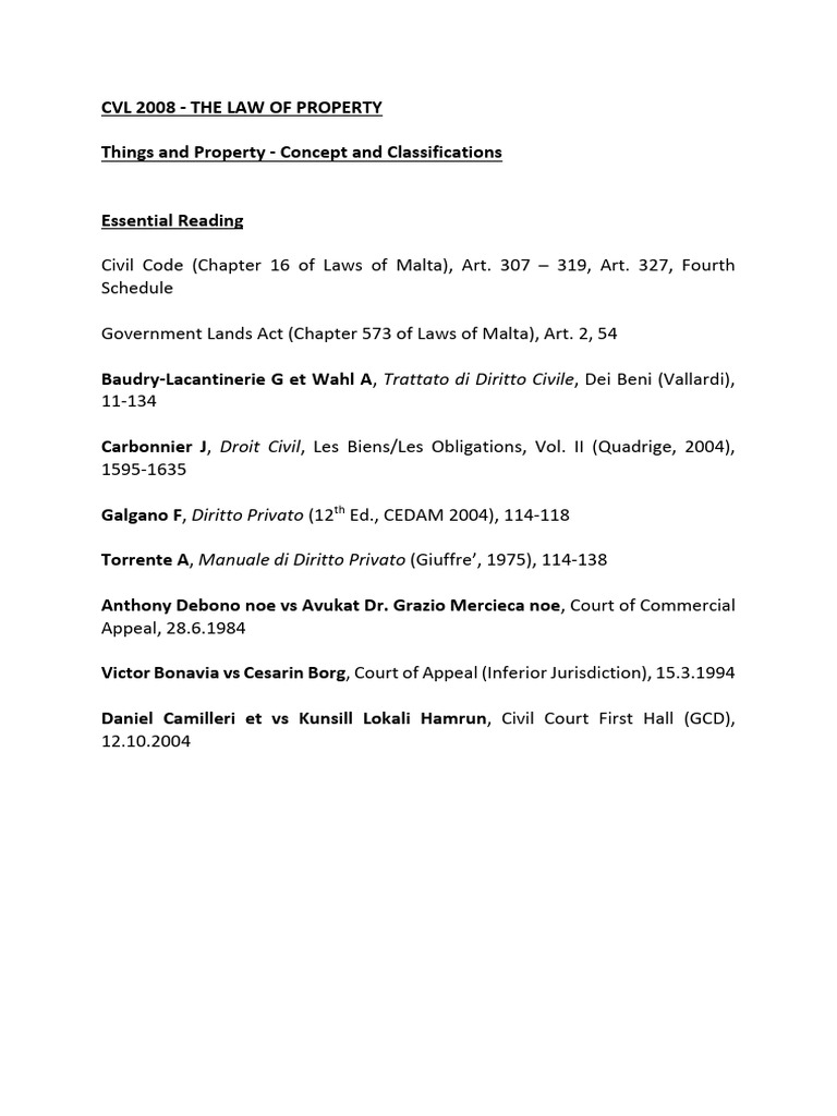Law of Property Overview | PDF