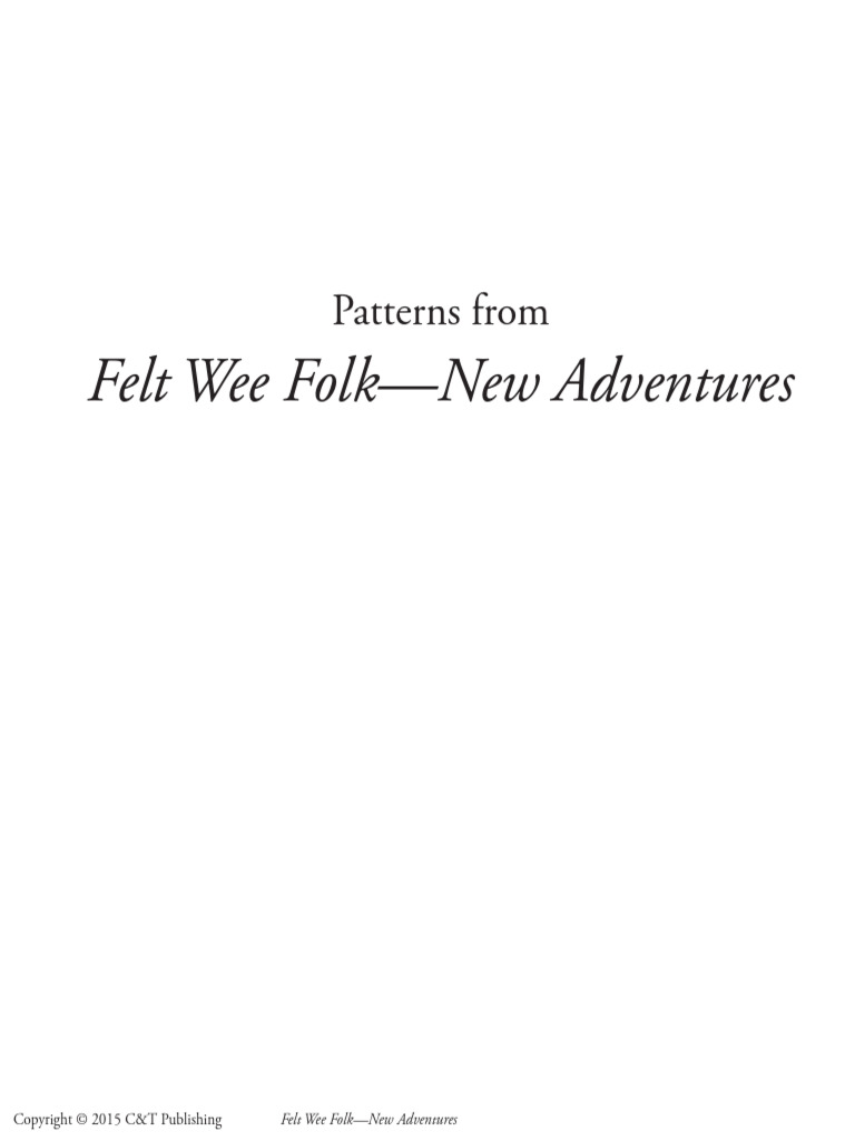Wee Folk Pattern Templates 2 | PDF | Yarn | Sewing