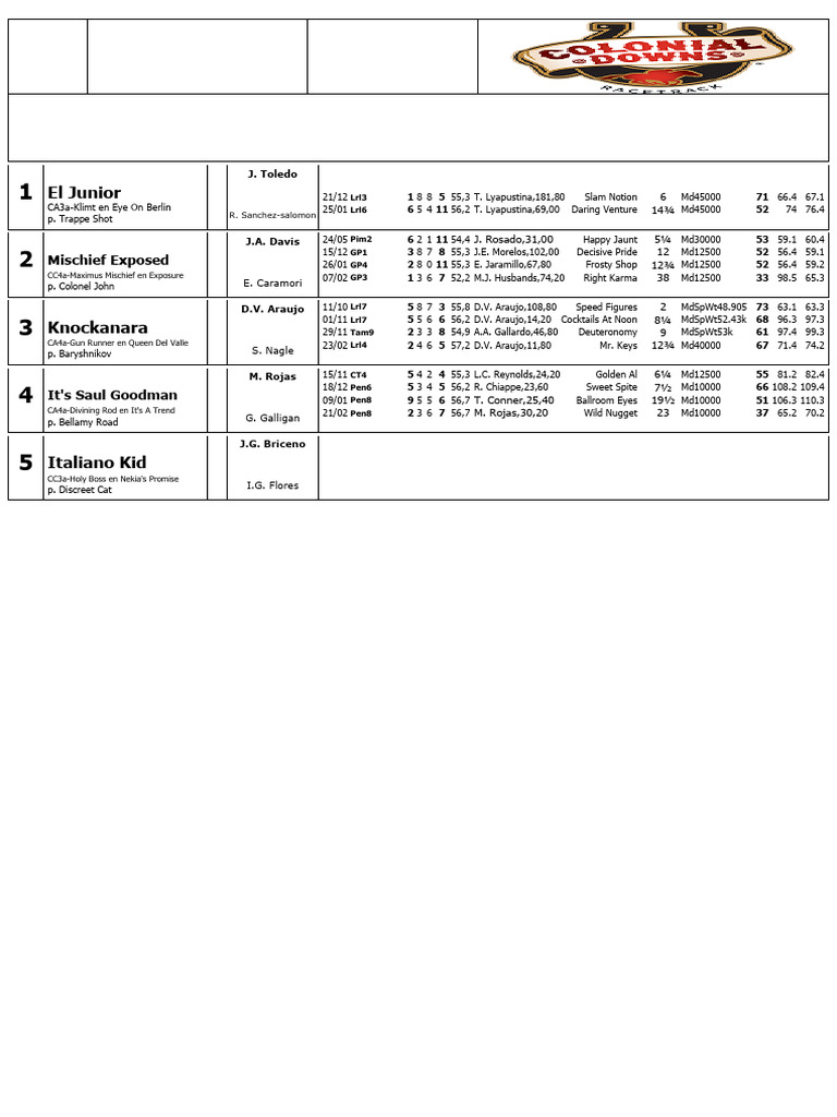 CNL20250314 | PDF | Horse Racing | Horse Breeding And Studs