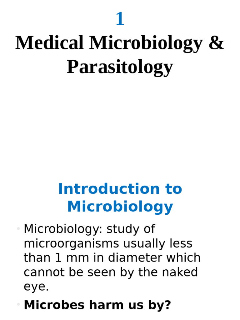 1 Introduction to Microbiology | PDF | Microorganism | Microbiology
