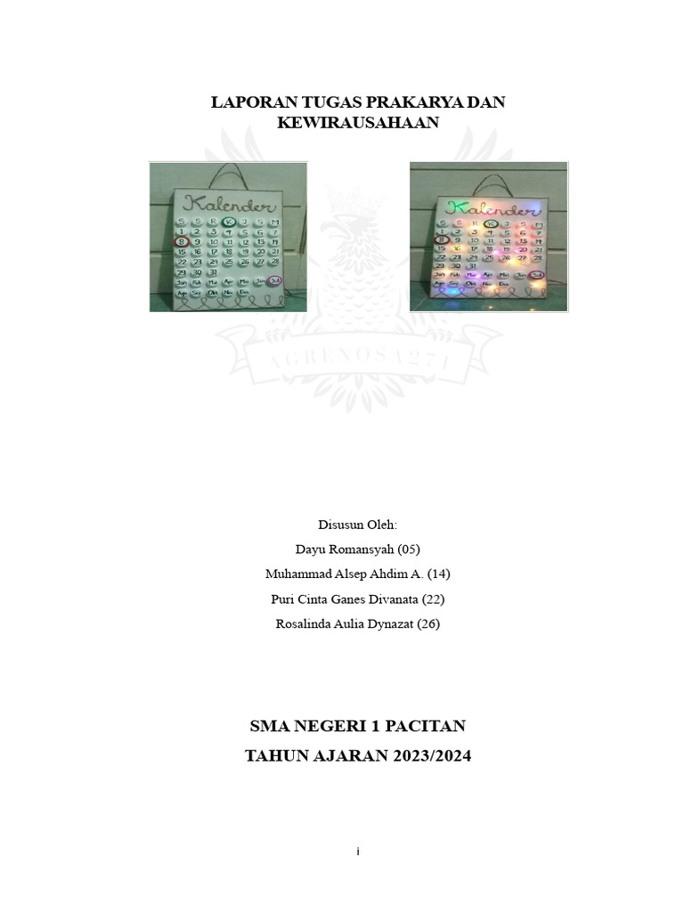 Kalender Hias: Kreativitas Daur Ulang | PDF