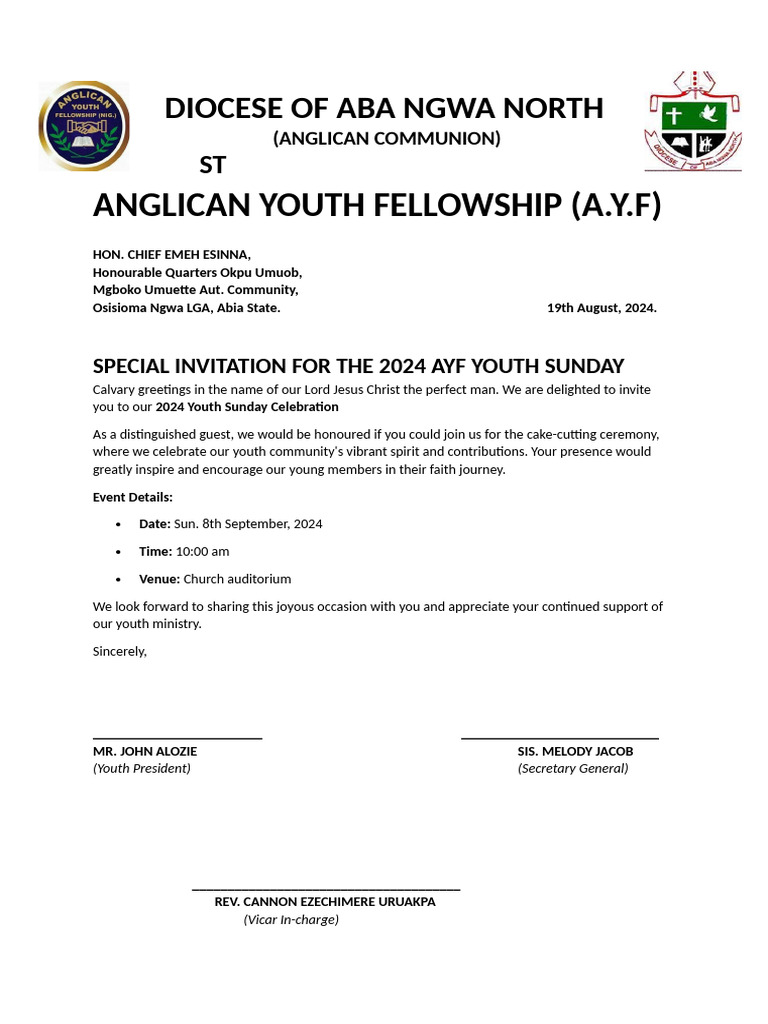 Diocese of Aba Ngwa North | PDF | Eucharist | Anglicanism