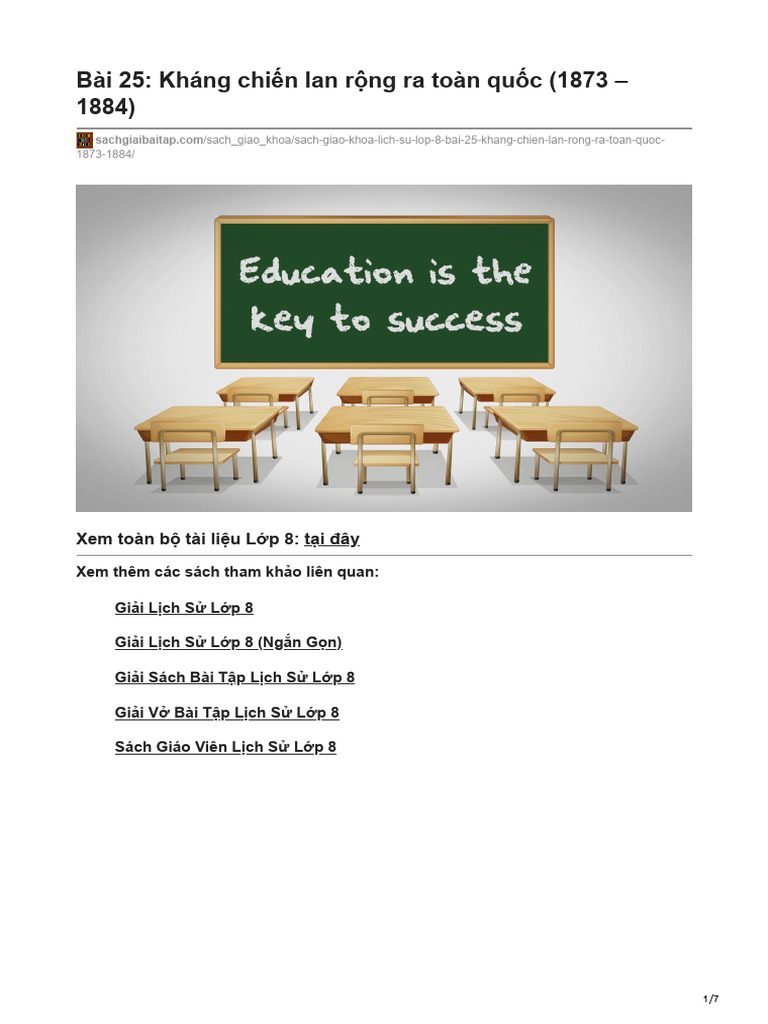 BÃ I 25 KhÃ¡ng Chiáº¿n Lan Rá NG Ra Toã N Quá C 1873 1884 | PDF