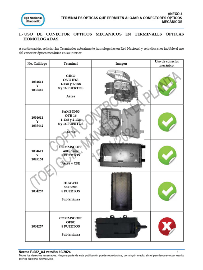 Norma P-082 - A4 Mca Ag | PDF | Equipo de telecomunicaciones