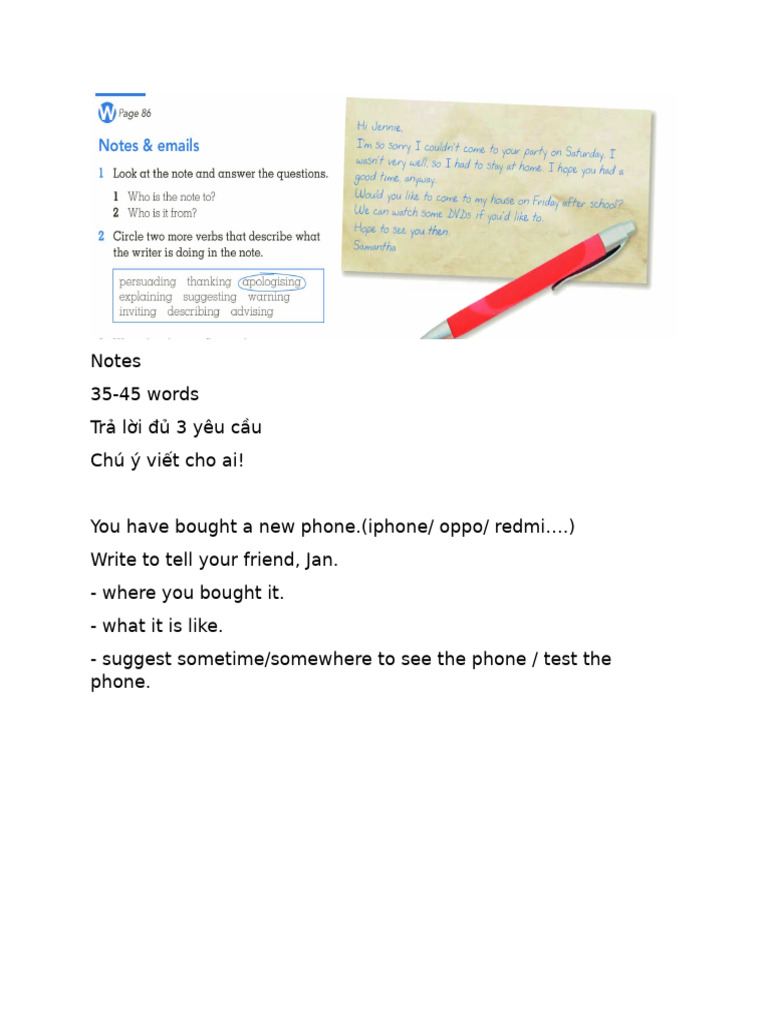 WRITING PART 2 TA1 | PDF