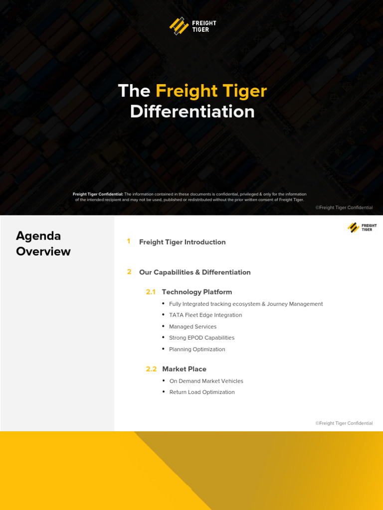 Freight Tiger - Value Proposition | PDF | Cargo | Logistics
