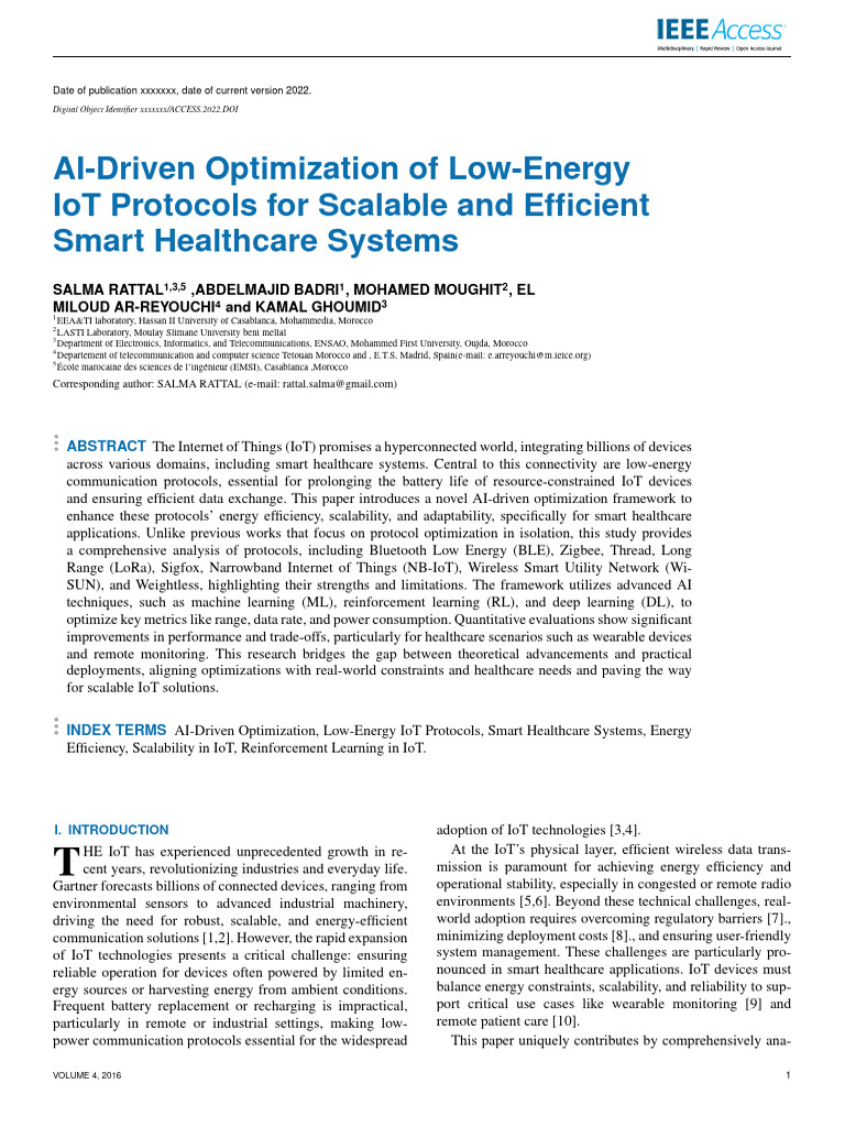 AI-Driven Optimization of Low-Energy IoT Protocols for Scalable and ...