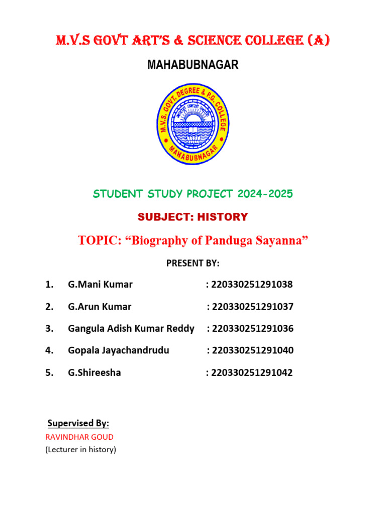 Biography of Pandit Sayanna" | PDF