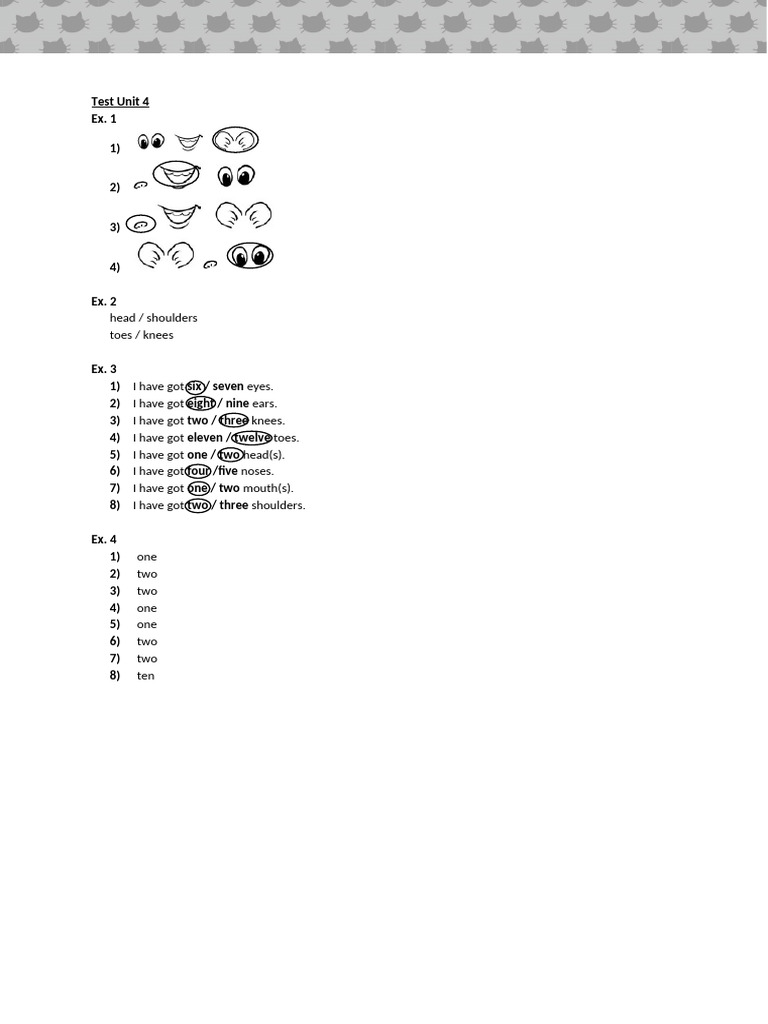 Test Unit 4: Exercises and Answers | PDF