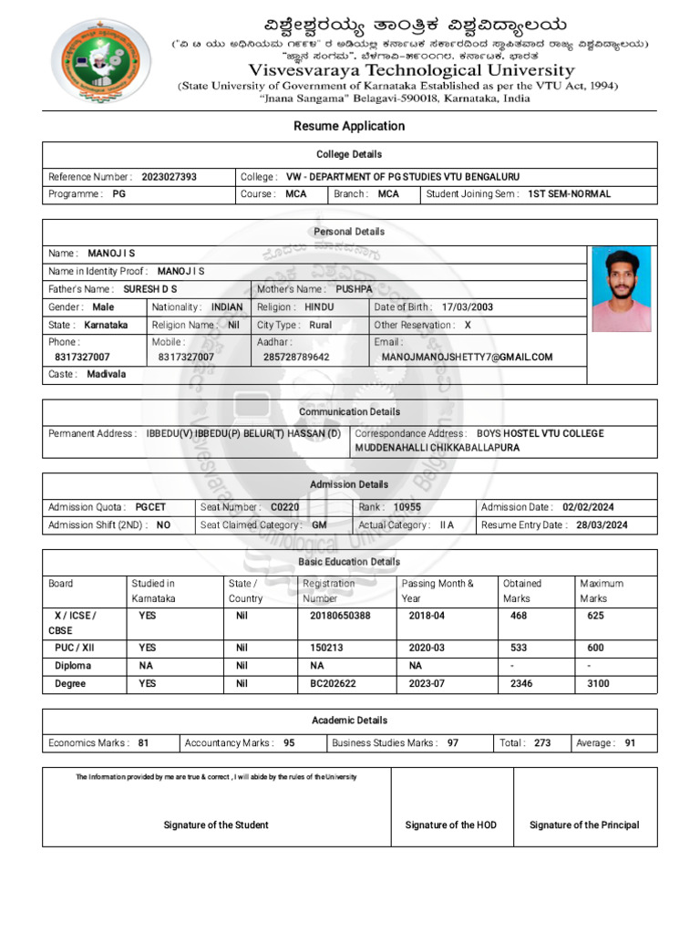 Manoj.Resume | PDF