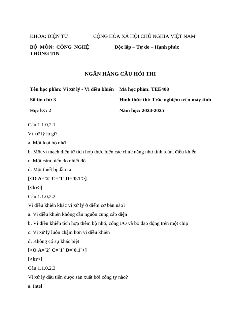 NHCH - VXL - VDK - Ky2 - 24 - 25 | PDF