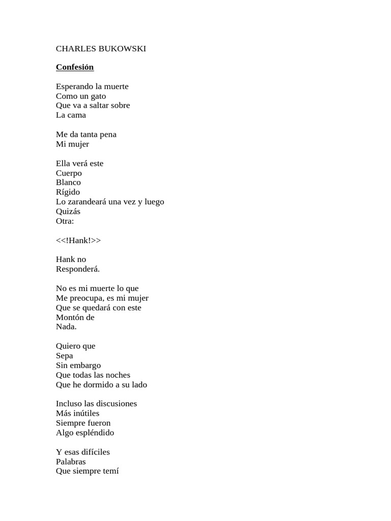 Charles Bukowski - Poemas | PDF | Arthur Schopenhauer