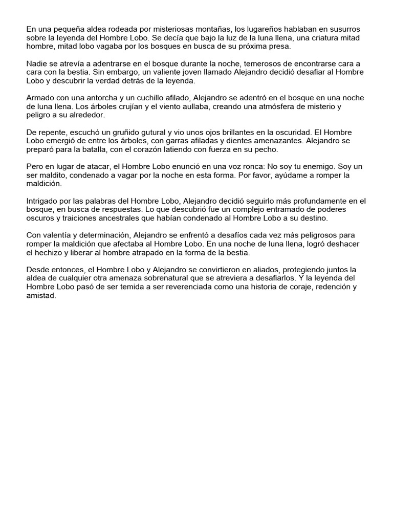 La leyenda del Hombre Lobo: redención | PDF