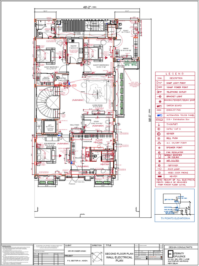 Second Floor Exterior Wall Electrical | PDF | Architectural Elements